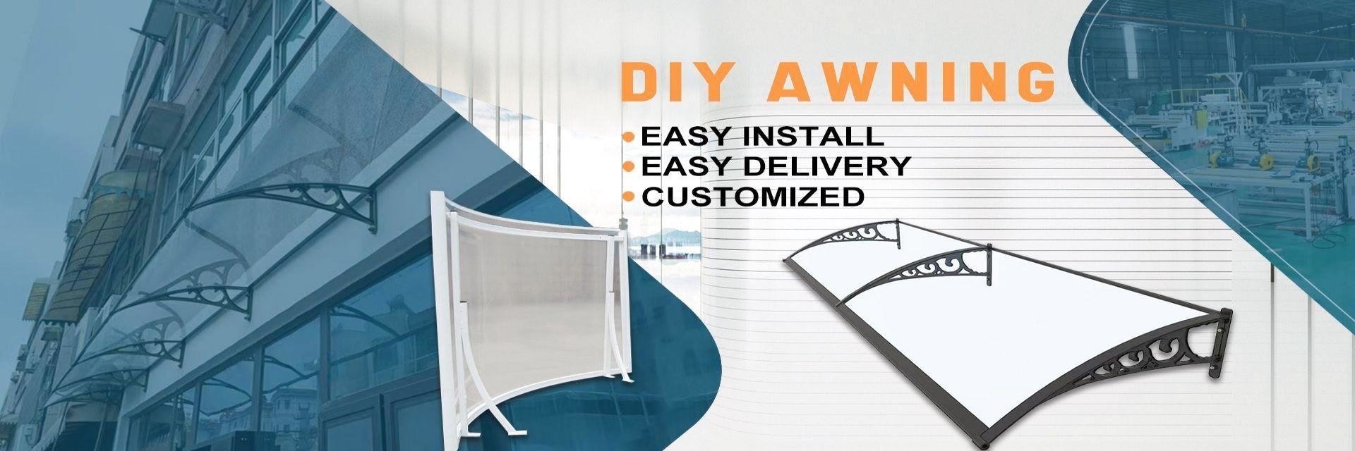 Quality DIY Polycarbonate Awning & PC Canopy factory from China