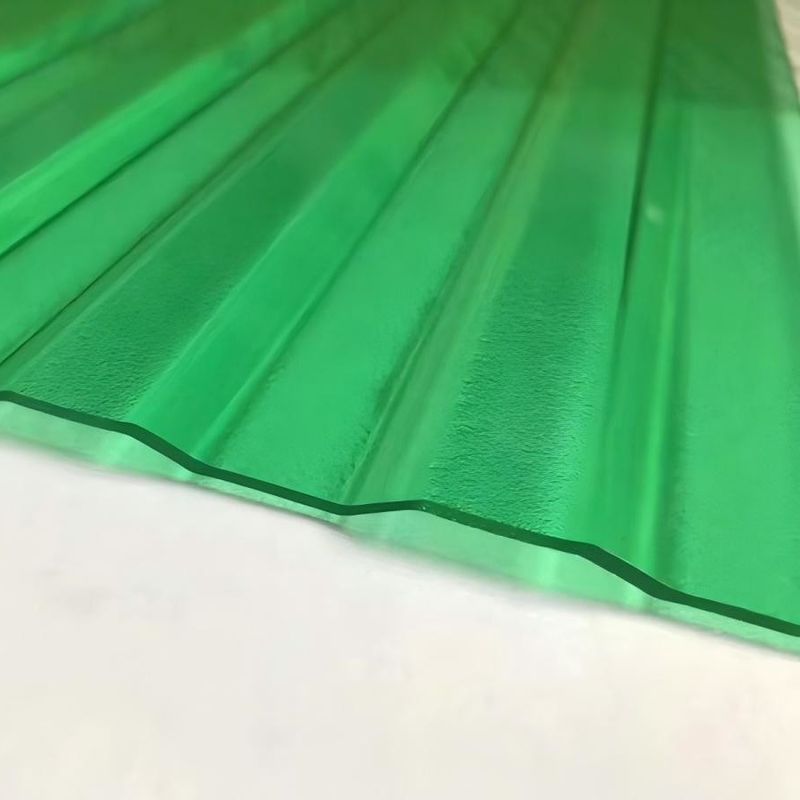 UV Resistant Green Polycarbonate PC Corrugated Sheet For Awning Roofing